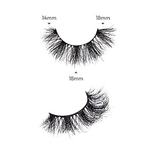 i-ENVY False Lashes Luxury Mink Collection Eyelashes 100% Real Mink Glamorous Eye Look Lashes Maximum Fluffiness 3D Multi-Curl Angle