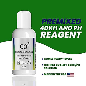 Glass CO2 Drop Checker – CO2 Monitor Kit for Aquarium Tank – Functional and Reliable – Transparent Drop Checker, 4dkh/pH Reagent Solution and Suction Cup