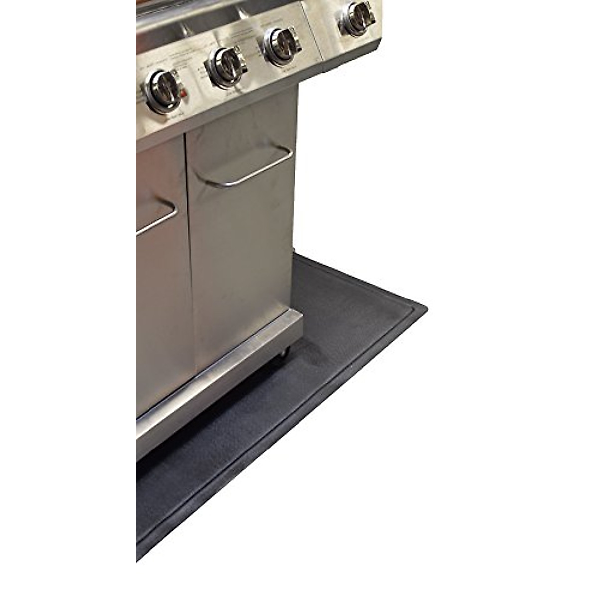 Diversitech Outdoor Gas Grill BBQ & Fire Pit Mat 48" x 30" - Protects Decks & Patios - 10 Year Warranty, Black