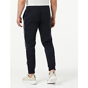 A|X ARMANI EXCHANGE mens Basic Fleece Logo Jogger Sweatpants, Navy, Large US