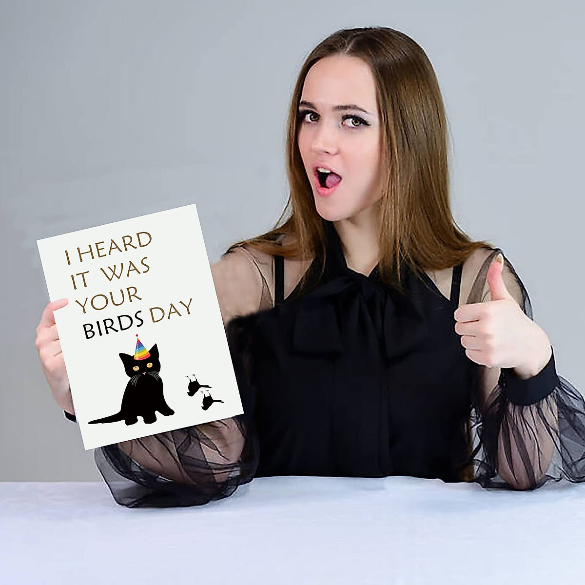 Dapofajo Birthday Card from Cat, Pun Cute Birthday Card for Friend, Funny Cat Gift Birthday, Cat Lover Birthday Card, Cat Dad Cat Mom Card…