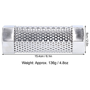 Smoker Tube Grill 304 Generator Pipe Bbq Hex Smoke Box Smoke Tube Tools Fruitwood for Stainless Steel Pipe Tube Smoky Grilled Smokers (Length 15.4CM*Height 5CM [order selection:)