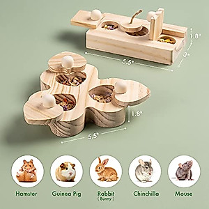 MEWOOFUN Guinea Pig Toys Hamster Toys Interactive Foraging Toys, Interactive Hide Treats for Small Animals,Foraging Puzzle for Hamster, Guinea Pig, Rabbit, Chinchilla, Bunny