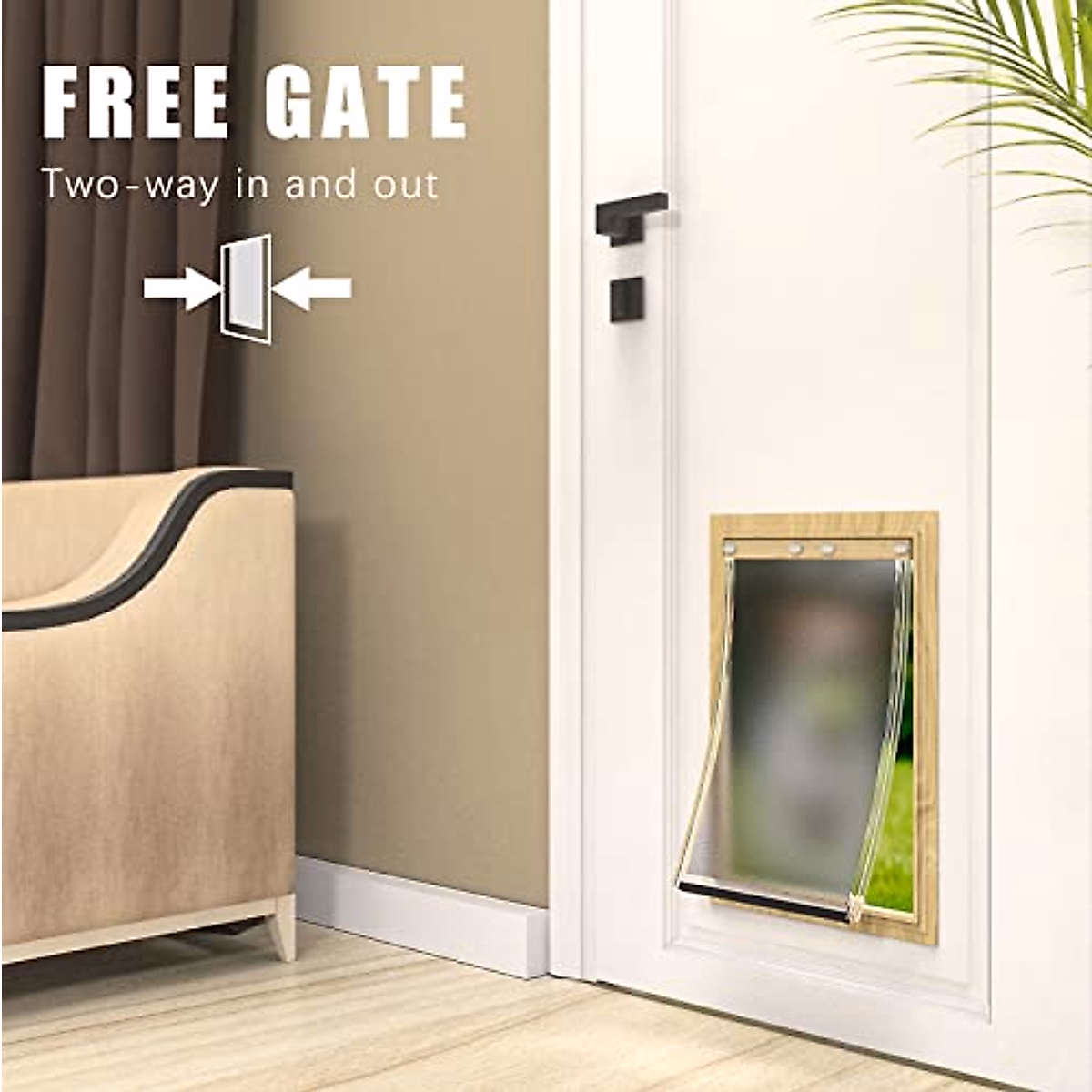 E-SDS Dog Door Replacement Flaps Medium Pet Flap Replacement for Dog Cat Doors Compatible with PetSafe PAC11-11038, 12 7/8" x 8 1/8"