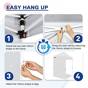 EAGLE PEAK Sunwall/Sidewall for 5x5 ft Straight Leg Canopy only, 1 Sidewall, White