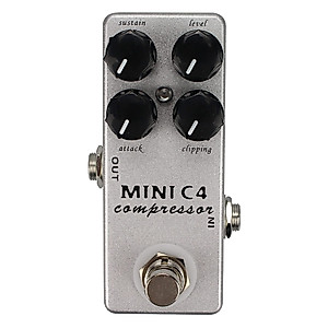 MOSKYAudio Mini C4 Compressor Guitar Effect Pedal Metal Shell Pedal Effects True Bypass