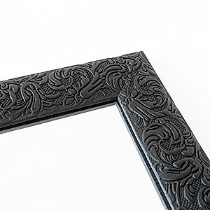 KUIKUI Explosion-Proof Full Length Mirror, Wall Mounted Door Mirror for Dorm Room Decor, Rectangular Float Framed, 50x 14, Black