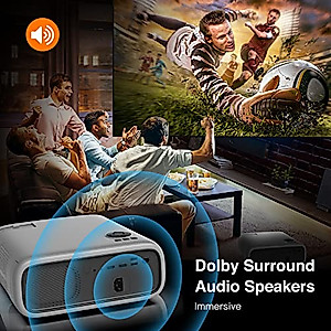 2022 4K FHD 5G WiFi Projector,Bluetooth Projector,4-Point auto Keystone adjustabler, Upgrade 800ANSI 240" Home Theater Video Projector with HDMI, USB, Laptop, iOS & Android Smartphone