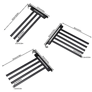 3/4/5 Arm Swivel Towel Rack, 4 in 1 Swivel Towel Bar, Swing Out Towel Hanger with Hook, Stainless Steel Wall Mounted Towel Holder Hand Towel Holder for Bathroom, Kitchen(White-5 Arm)