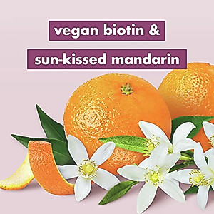 Love Beauty and Planet Sulfate-Free Shampoo Vegan Biotin & Sun-Kissed Mandarin Deep Cleanse, Hydrate, Strengthen, Volumize & Shine 5-in-1 Multi-Benefit Nourishing Shampoo 32 oz