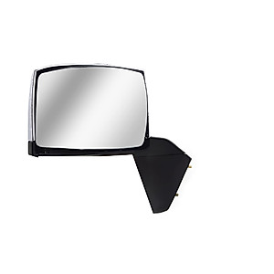 TORQUE Chrome Hood Mirror Replacement for 2004-2017 Volvo VNL Semi Trucks with Mounting Plates Driver Left Side LHD Passenger Right Side RHD (TR009-R TR009-L)
