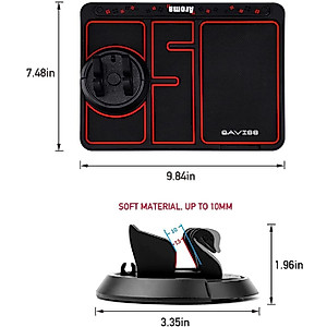 4 in 1 Non-Slip Phone Pad for Car, Anti-Slip Mat Car Phone Holder with Mount, Car Dashboard Accessories, Temporary Car Parking Card Number Plate and Aromatherapy