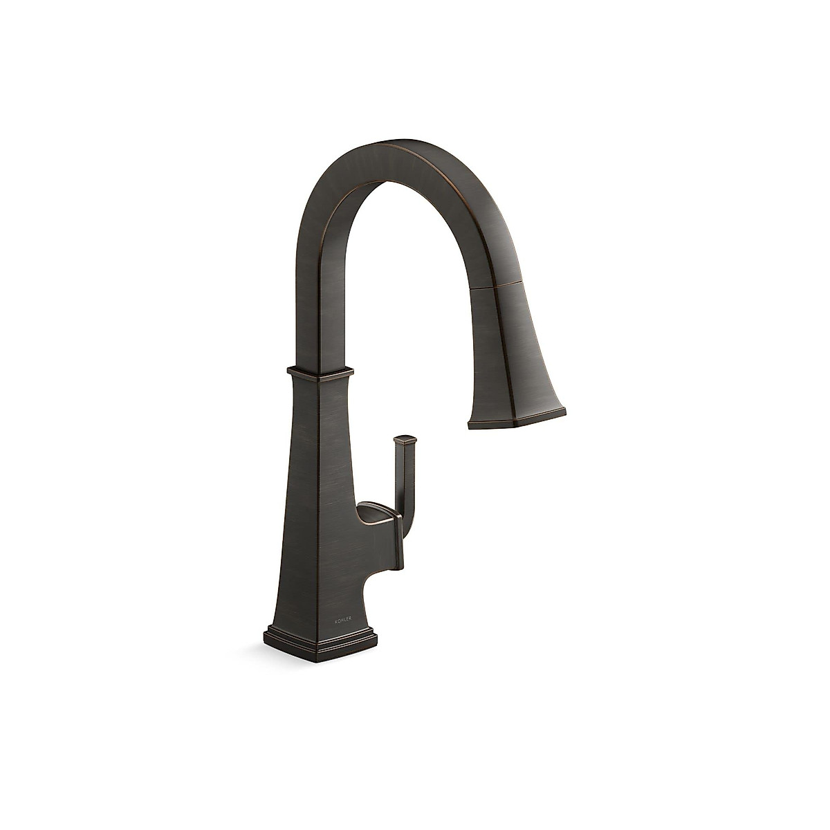 KOHLER 23830-2BZ RIff Single-Handle, Kitchen Sink Faucet with Pull-Down Sprayer, Oil Rubbed Bronze