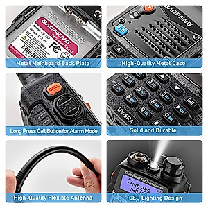 BAOFENG UV-5RA (New Generation) Long Rang Walkie Talkie,8-Watt Dual Band Two Way Radio with 2100mAh Li-ion Battery Portable Walkie Talkies with Includes Full Kit.Frequency Range 144-148/420-450Mhz