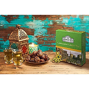 Ahmad Tea Green Tea, Cardamom Teabags, 100 ct (Pack of 1) - Caffeinated & Sugar-Free