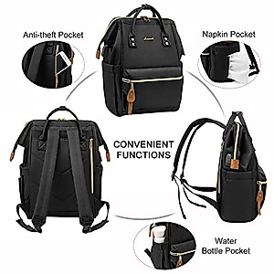 LOVEVOOK Mini Backpack Purse for Women, Small Backpack For Women, Fashion Convertible Daypack with USB Charging Port, Upgrade Black