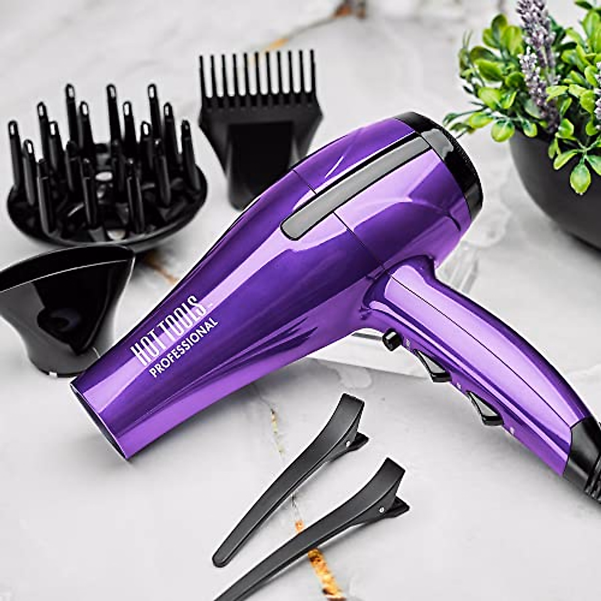 Hot Tools Pro Artist 1875W Turbo Ceramic + Ionic Hair Dryer | Fast Dry, Lightweight
