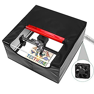 Esoilga Laser Engrave Enclosure with Vent, Fireproof Laser Engraving Machine Protective Cover with Exhaust Pipe and Exhaust Fan Compatible with xTool D1 Atomstack A5 ORTUR Aufero, Eye Protection
