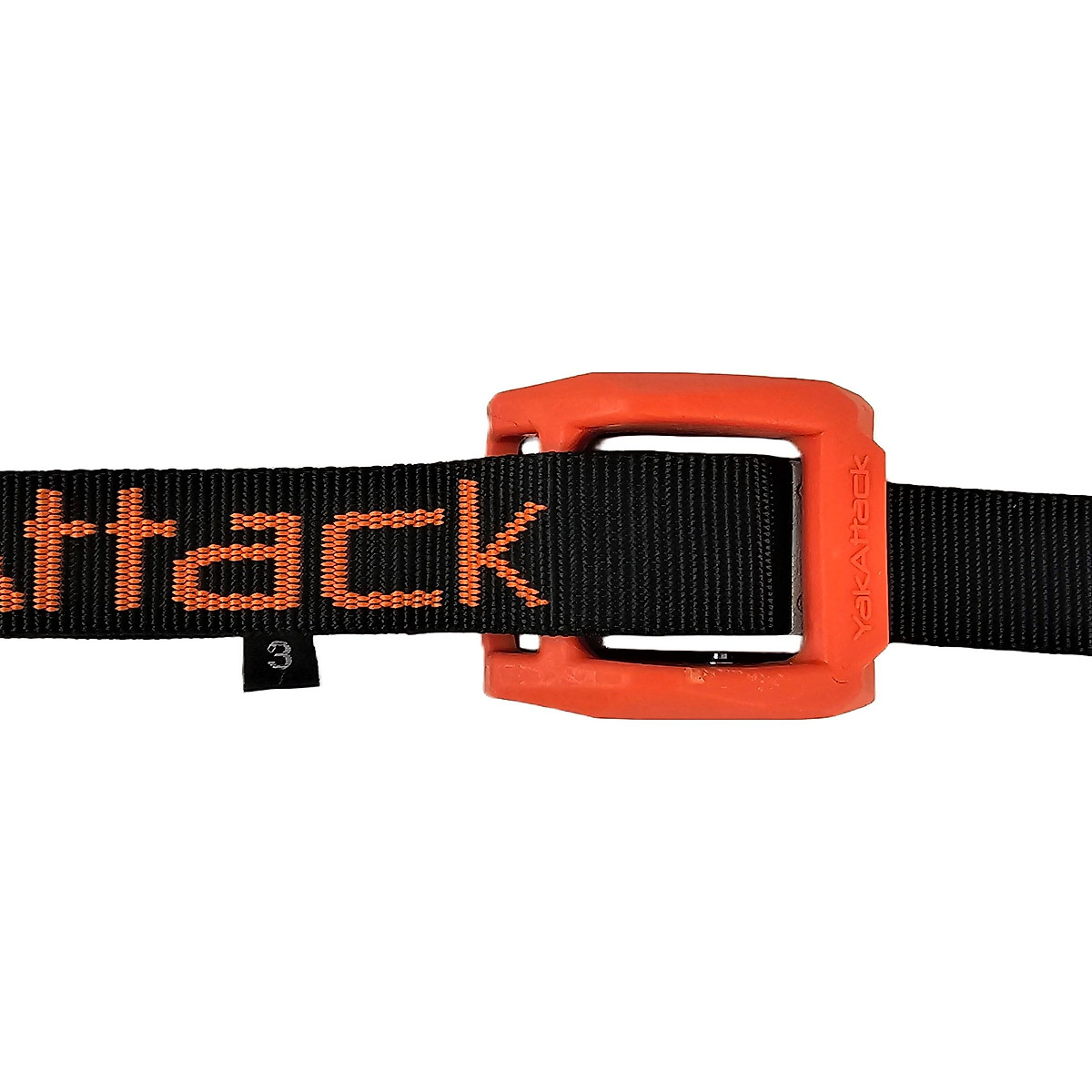 YakAttack 12' Cam Strap - Heavy Duty Polyester Kayak Tie Down with Protective Rubber Buckle, Black/Orange - 2 Pack (YEP-1006-12) | Kayak Fishing Accessories