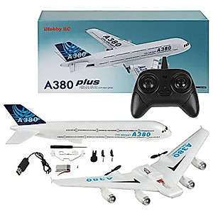 Remote Control Airplane - RC Plane Ready to Fly, 2.4Ghz 2 Channel RC Aircraft Built in 3-Axis Gyroscope, Durable EPP Styrofoam Remote Control Plane for Kids Boys Girls Beginner