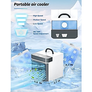GGDQOPD Portable Air Conditioners Mini Air Cooler Evaporative Conditioner Fan (FZ-03), P-G-FZ03