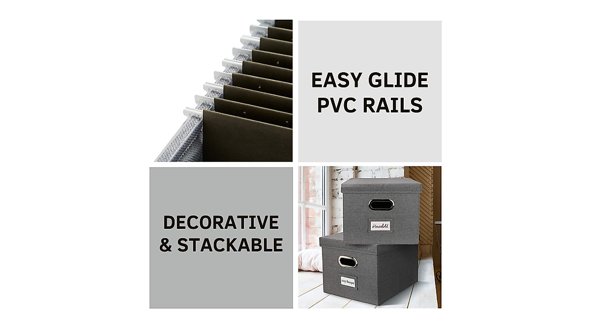 ZICOTO Decorative File Organizer - Stylish & Space-Saving Storage