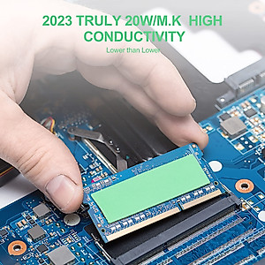 Aairhut Thermal Pad 20W/m.K, 100x50x1mm Silicone Cooling Pad Non Conductive Heat Resistance Extreme Odyssey Cover with Dual Self-Adhesive Films for PC Laptop PS4/PS5/SSD/RAM - 1 Pad