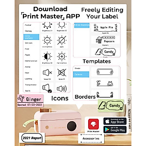 Phomemo Label Maker Machine- D50 Large Label Maker with Cutter Thermal Label Printer for 3/5" to 9/10" Tape, Labeler for Home Address, Organization, Office, Gift, Support iOS & Android