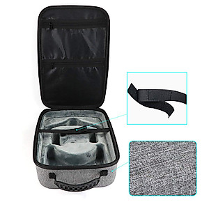CrustPro Fashion Travel Case for Oculus Quest VR Gaming Headset and Controllers Accessories Waterproof Carrying Bag (Grey)