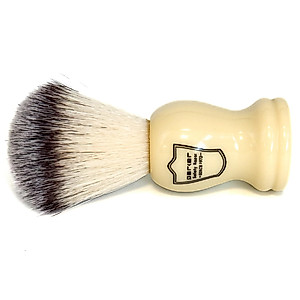 Parker, Synthetic Shaving Brush with Faux Cream Handle - Stand Included