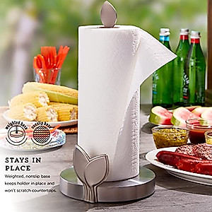 Kamenstein Perfect Tear Paper Towel Holder, 7.39 x 7.17 x 14.13-Inch, Stainless Steel