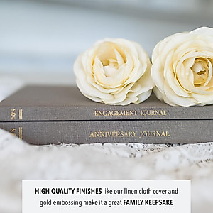Anniversary Journal by Duncan & Stone - Taupe | Wedding Journal Book For Couples | Marriage Scrapbook Gift | Memory Gifts for Couples | Keepsake for Anniversaries