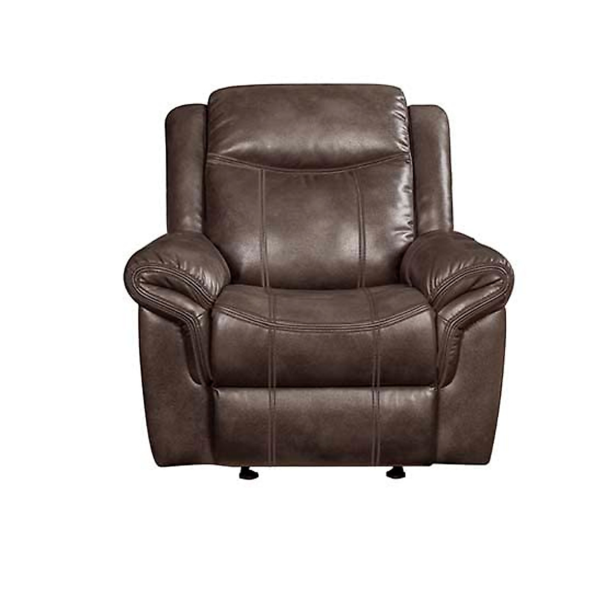 Acme Furniture Leather Motion Recliner with Tight Back and Seat, Brown