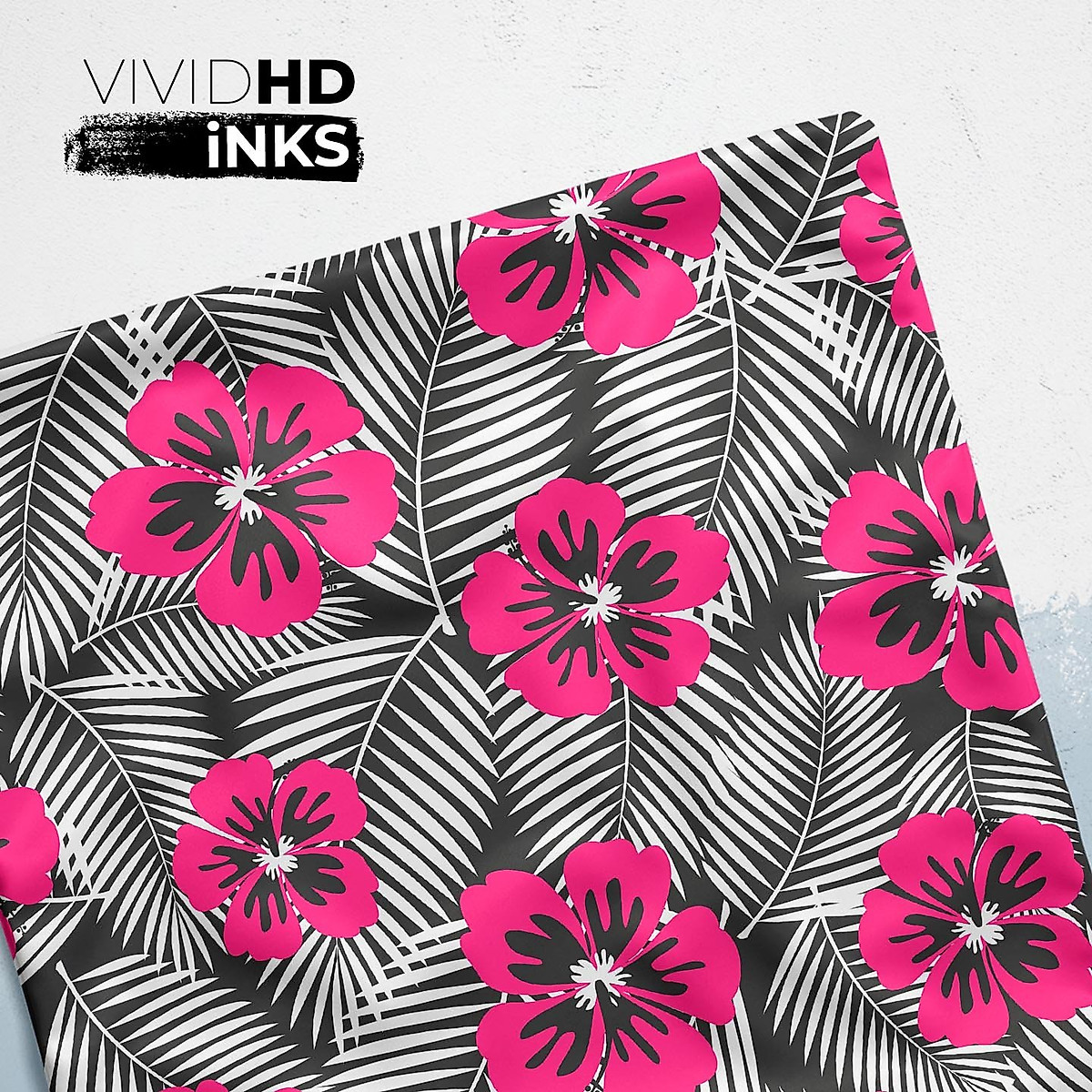 iiRov Summer Design Ink-Fuzed Decorative Throw Pillow - Tropical Summer Hot Pink Floral