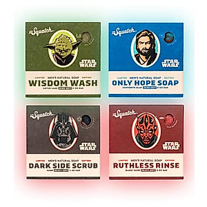 Dr. Squatch The Soap Star Wars Soap Collection - Men’s Natural Bar Soap - 4 Bar Soap Bundle Star Wars Soap for Men