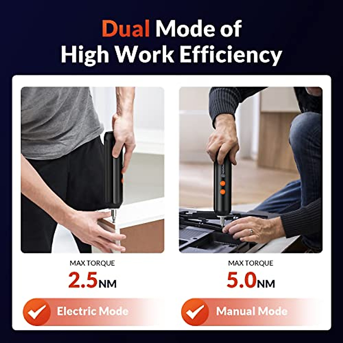 Nuovoware 5V Electric Precision Screwdriver Set, Rechargable Cordless Screwdriver 20 Magnetic Bits, LED Light Sockets Hex Shaft Drill Bits, Portable Repair Tool Set for Furnitures Phone Camera Laptop