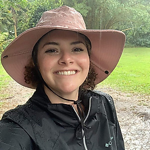 Womens UV Protection Wide Brim Sun Hats - Cooling Mesh Ponytail Hole Cap Foldable Travel Outdoor Fishing Hat Pure Blue