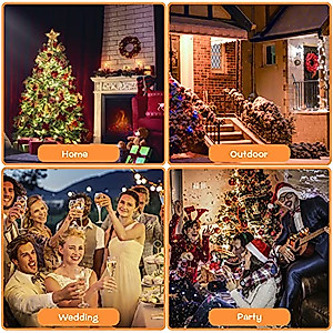 Christmas Projector Lights LED Landscape Projection Moving Snowfall Lights AOFAN Christmas Snowflake Rotating Projectors Lights Indoor & Outdoor Spotlights Decor Stage Irradiation & Garden Tree Wall