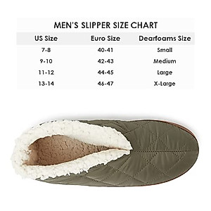 Dearfoams mens Heritage Warm Up Bootie Slipper, Loden, Medium US