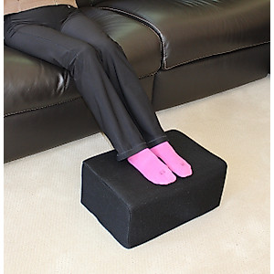 InteVision Extra Large 2-in-1 Footrest for Added Height - Premium Foam Cushion Works Great for Under Desk or bar - Will not Slide on Any Surface (17.5" X 12" x 8")