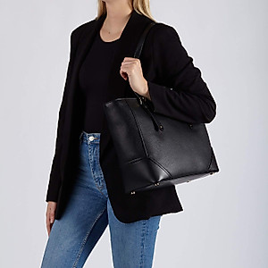 Michael Kors Large Aria Leather Tote, Black