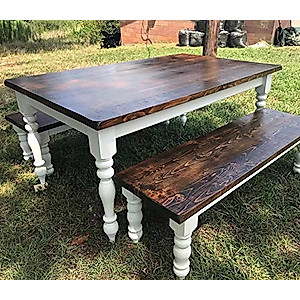 CAROLINA LEG CO. Chunky Farmhouse Table Legs - Unfinished - DIY Furniture - Turned Legs - Set of 4 - Dimensions: 3.5" x 29"