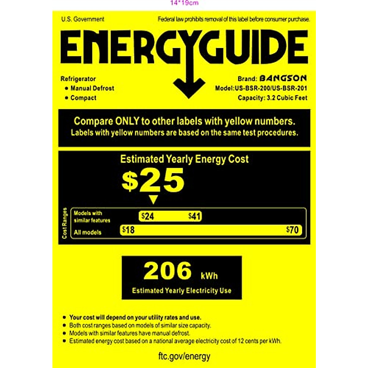 BANGSON Mini Fridge with Freezer, 3.2 Cu.Ft Compact Refrigerator, 5 Settings Temperature Adjustable, Low Noise Refrigerator, 2 Door Mini Fridge for Apartment, Home, Office and Dorm, Silver