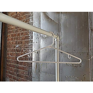 NAHANCO TBWHU, Plastic Tubular Hangers, Made in USA, White (Pack of 24)