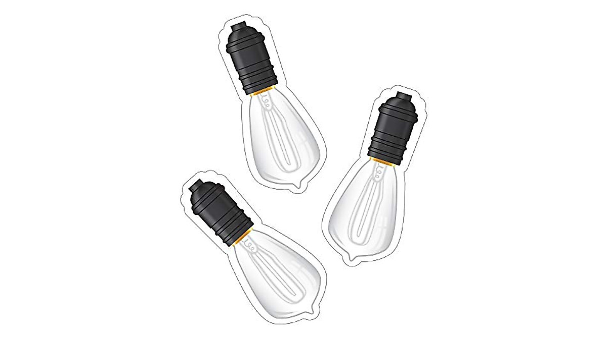 Schoolgirl Style Industrial Café 36 Piece Vintage Light Bulb Bulletin ...