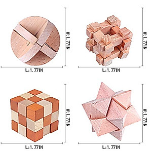 Brain Teaser Puzzle for Kids Adults Puzzle Games Wooden and Metal 3D Unlock Interlocking Puzzle Educational Toy 28Pcs