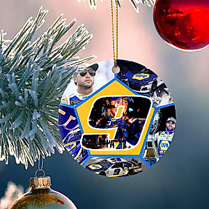 Christmas Tree Ornaments Circle Chase Acrylic Elliott Family New Year 9 Decor X-mas for Friends Birthday