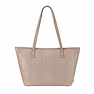 GiGi New York Women's Zip Taylor Embossed Python Tote