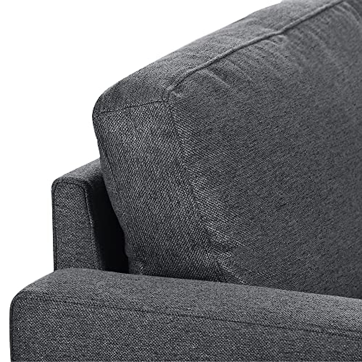 FANYE Modern King Size Cushions Upholstered Deep Seat Extra Wide Left Chaise,125.6" 8 Seaters Sectional Sofa & Couch W/for Home Office Apartment Big Family Living Room Furniture Sets, U-Shaped, Grey