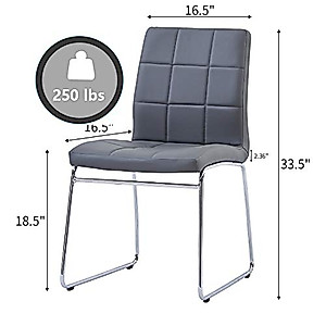 Bacyion Modern 3 Pieces Round Glass Dining Table Set for 2, Kitchen Table with 3 Legs,Tempered Glass Top + 2 Grey Faux Leather Dining Chairs, Dining Room Table and Chairs Set for Home Small Space